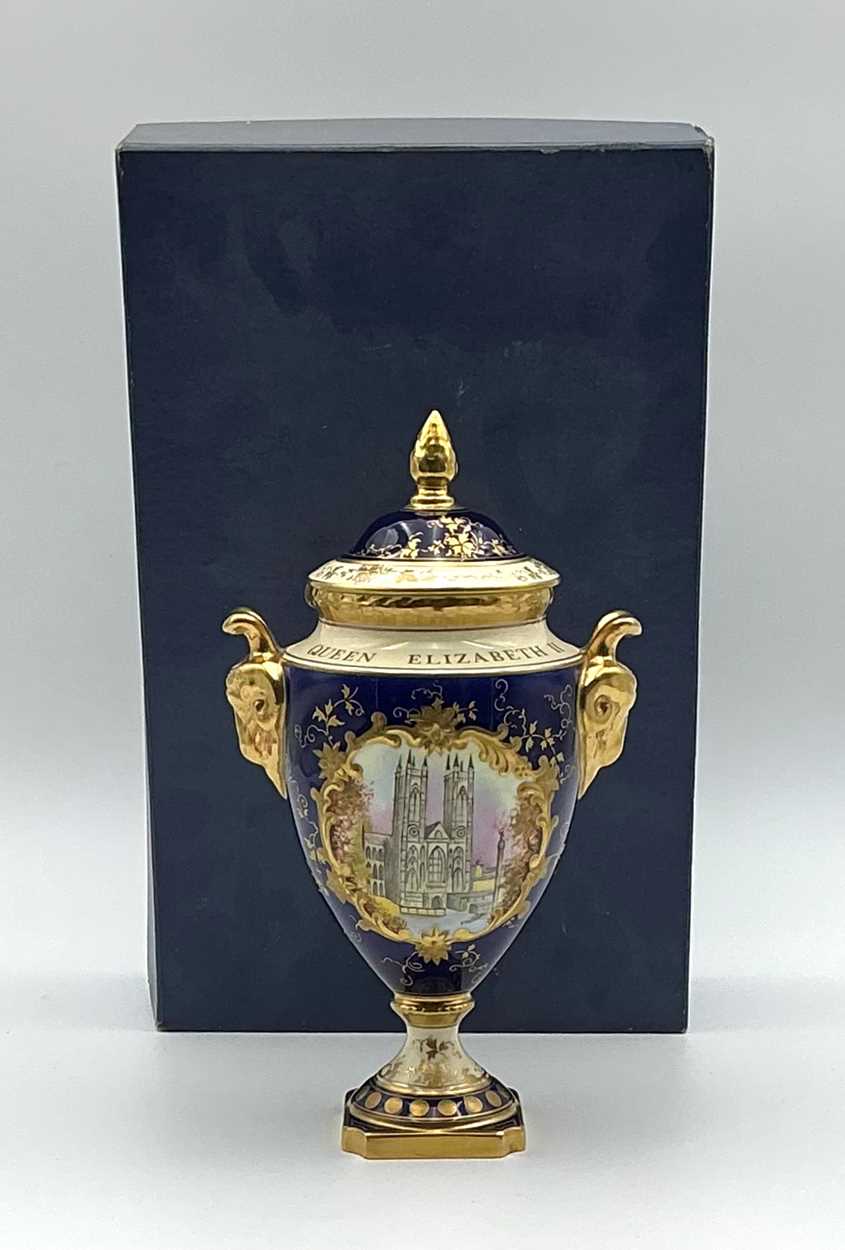 Lot 82 - A limited edition Coalport vase and cover