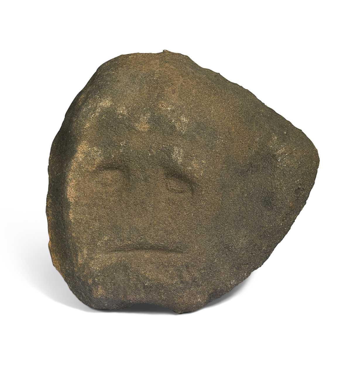 Lot 697 - A British sandstone Celtic head or grave
