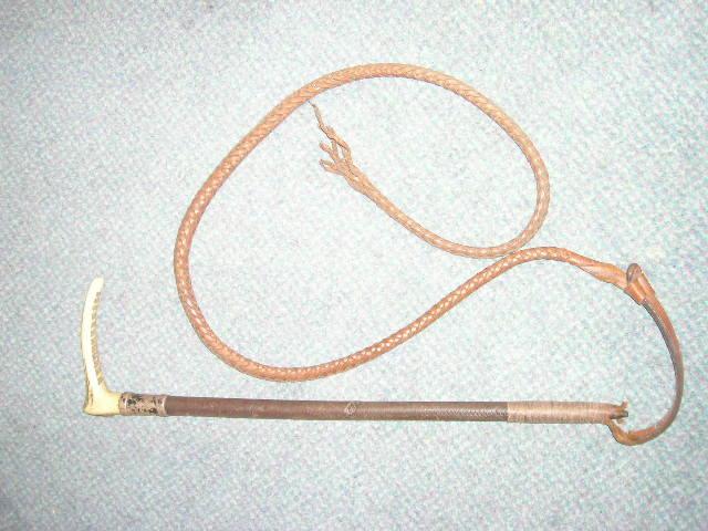 Lot 162 - A silver mounted hunting whip by Swaine,