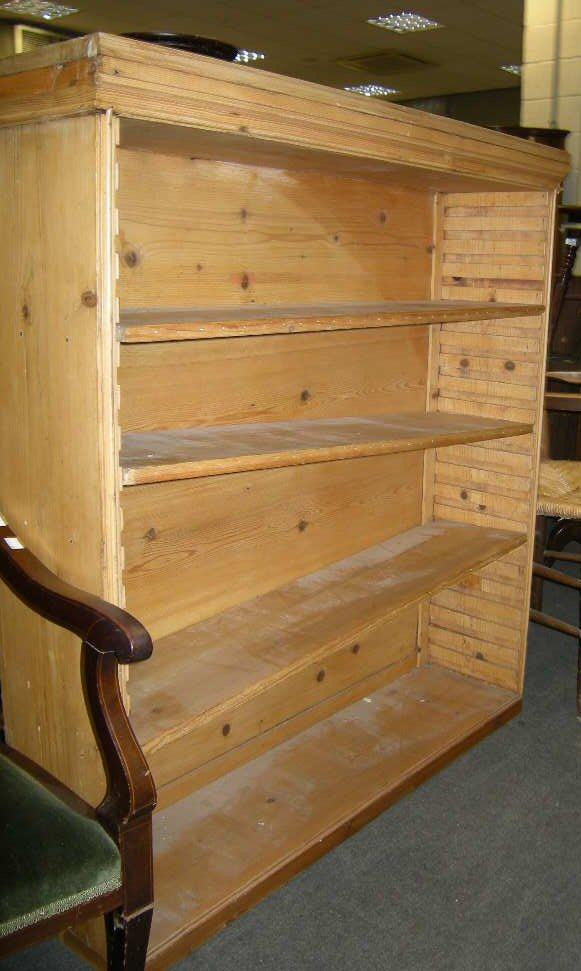 Lot 51 - A pine open bookcase