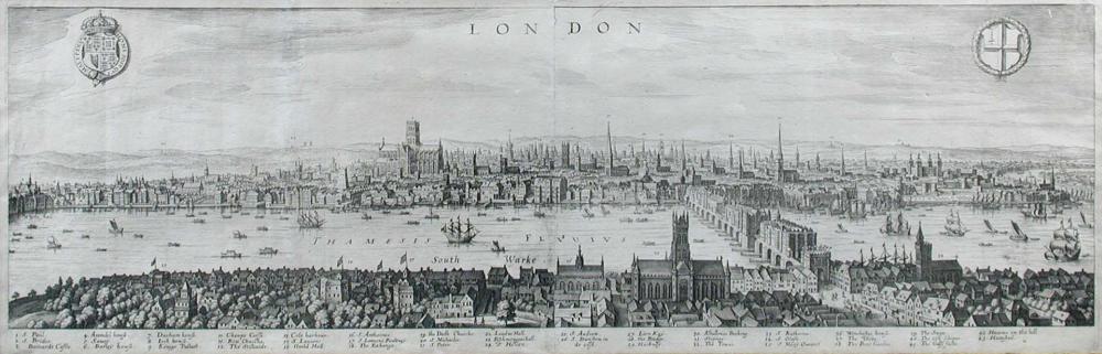 Lot 4 - Matthaeus Merian London A panoramic view of