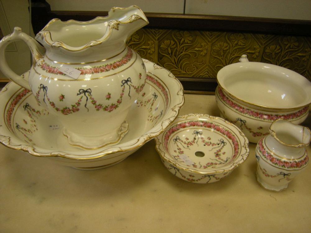 Lot 26 - A Victorian washstand set