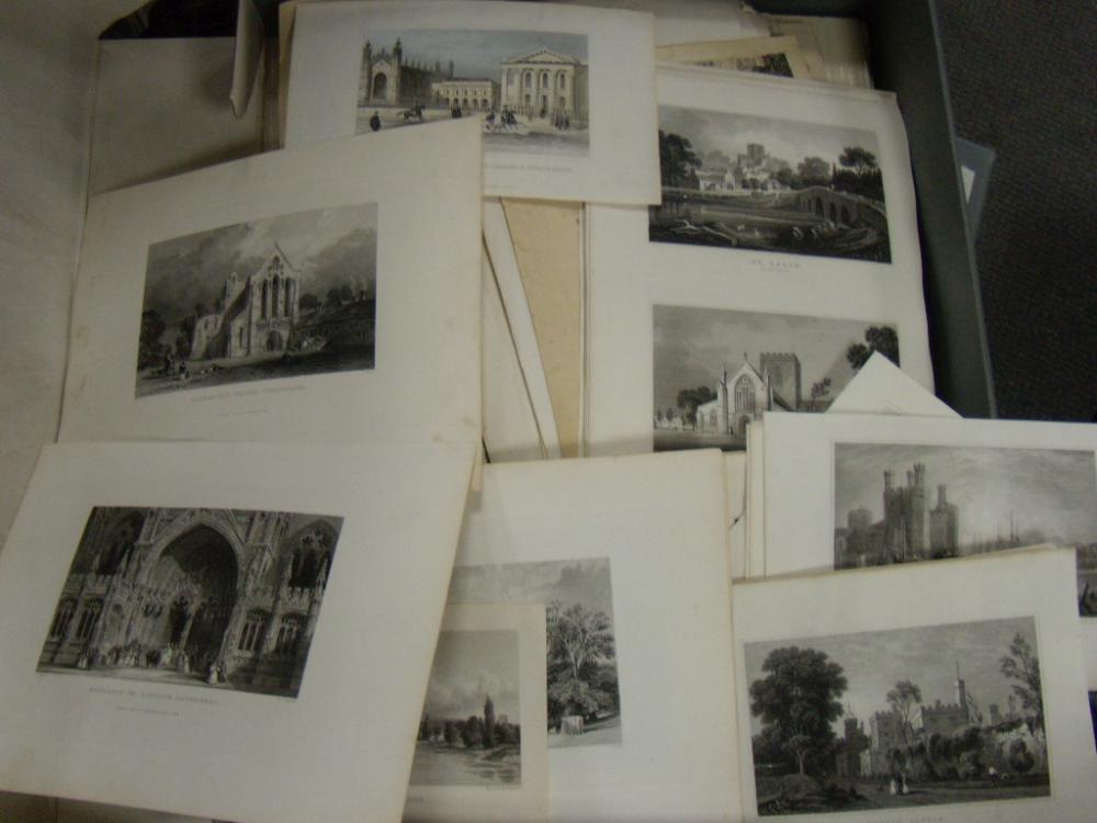 Lot 47 - British topography, a box of many loose