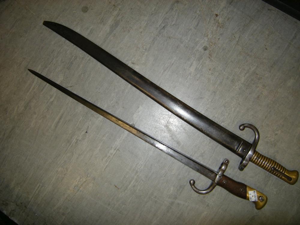 Lot 818 - Two bayonets