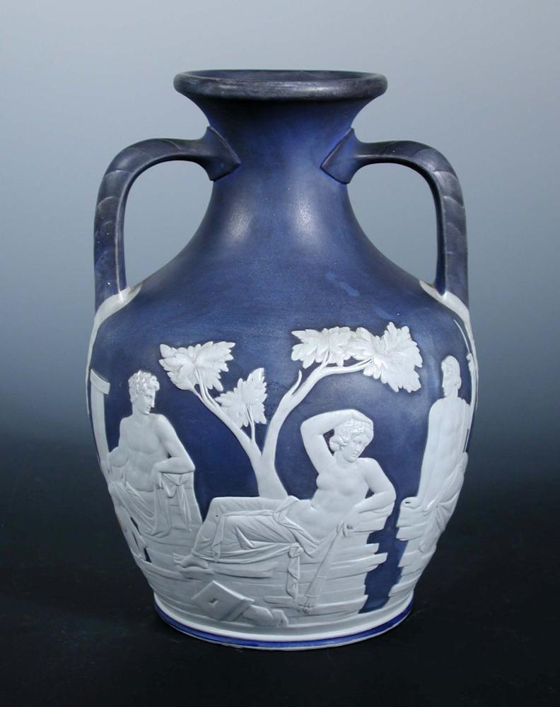 Lot 8 - A 19th century Wedgwood 'Portland' vase,