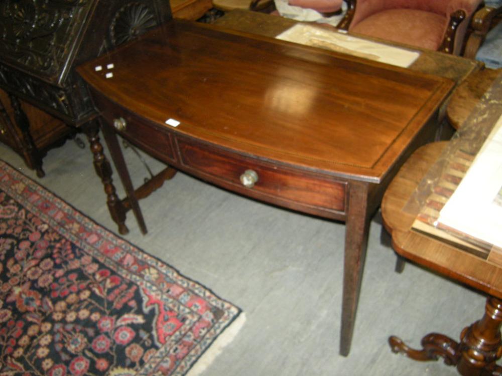 Lot 4 - A mahogany bow front side table