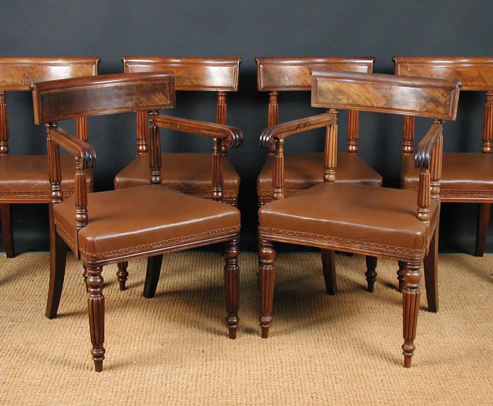 Lot 869 - A set of six Gillows style mahogany bar
