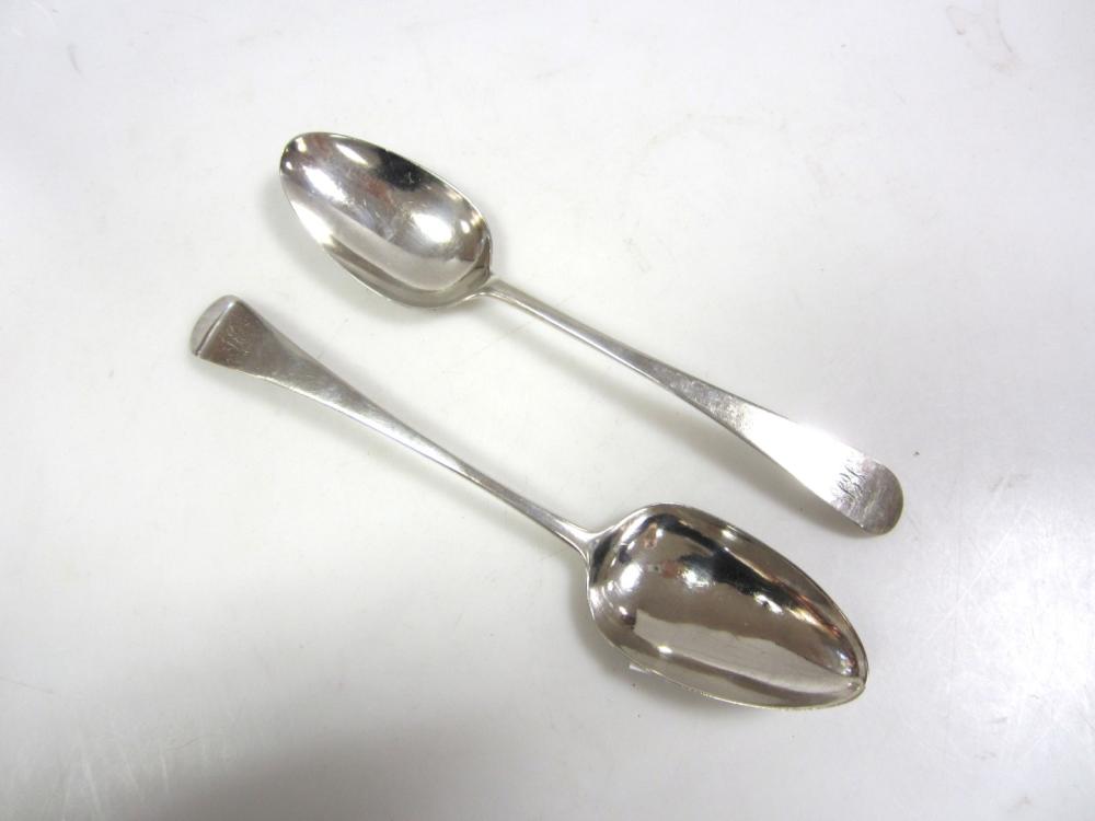 Lot 963 - A Hester Bateman silver table spoon and