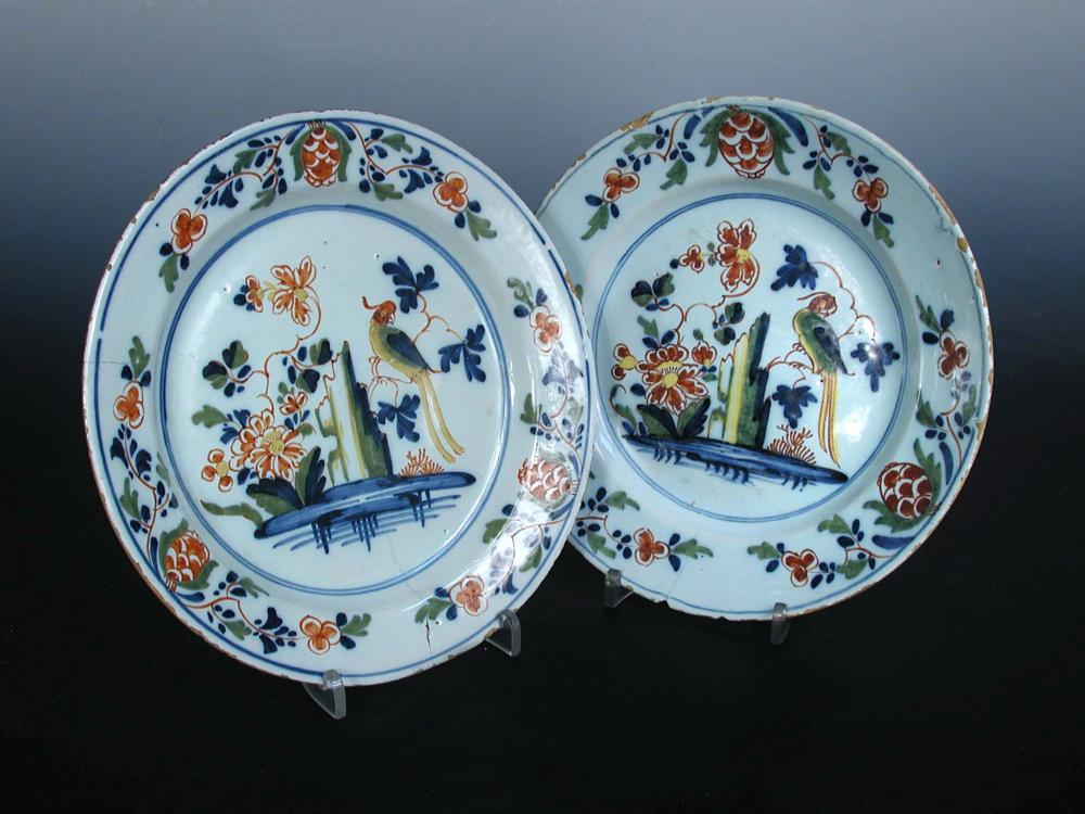 Lot 7 - Two mid 18th century Lambeth Delft polychrome