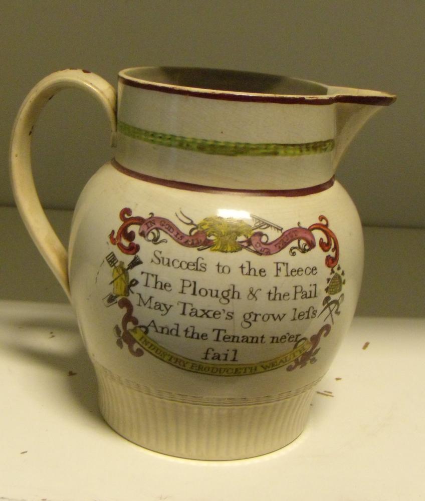 Lot 16 - An early 19th Century pearl ware jug,