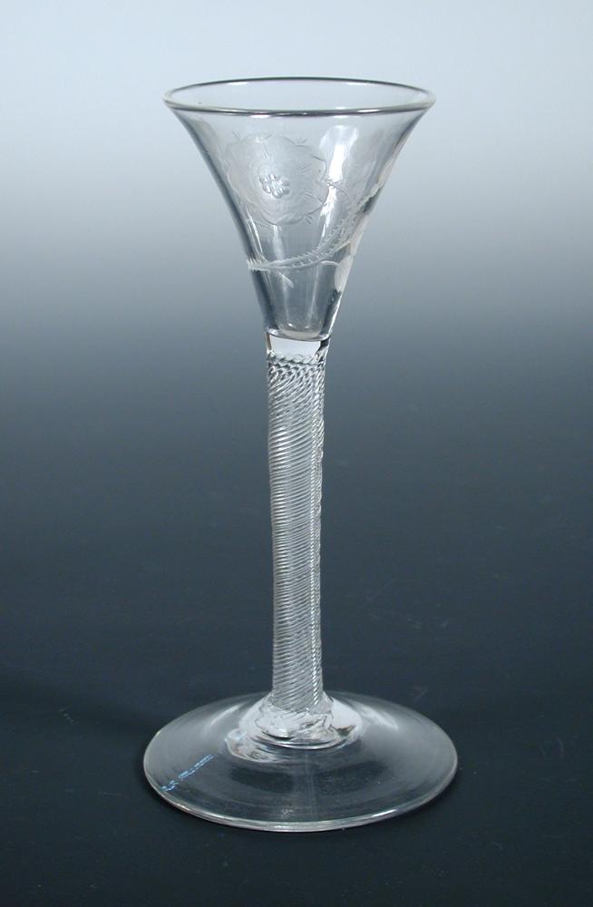 Lot 70 - A mid 18th century Jacobite glass,